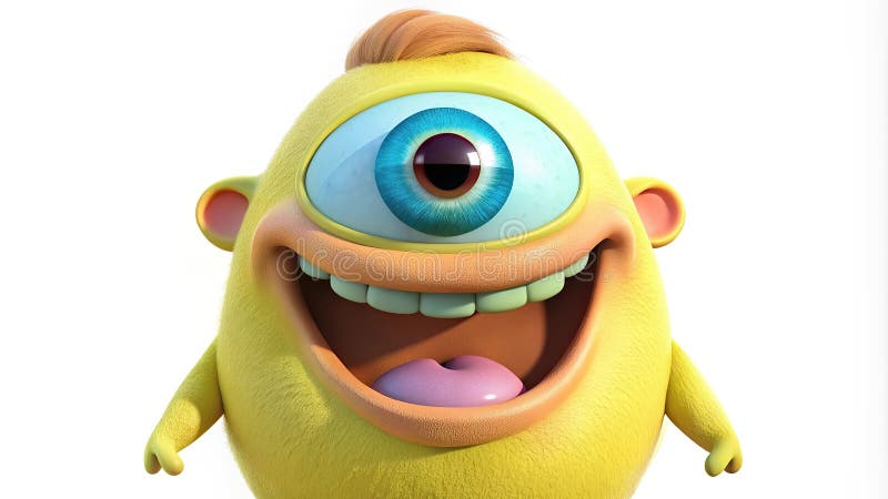 Funny cartoon cyclops stock illustration. Illustration of horror ...