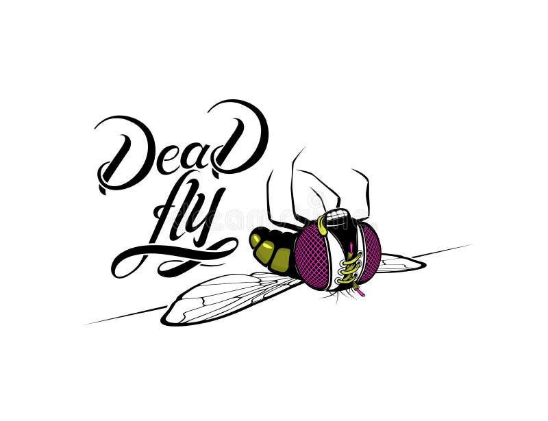 Funny cartoon dead fly stock illustration. Illustration of pest - 31749848