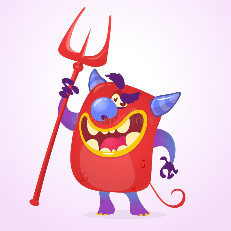Funny Cartoon Devil. Halloween Vector Isolated. Stock Vector ...