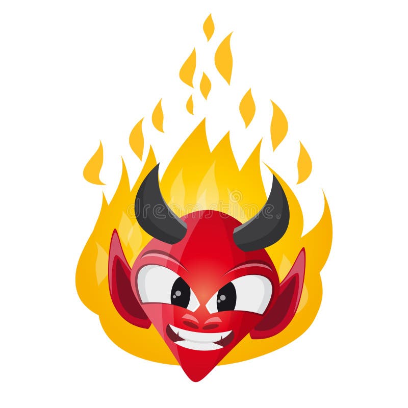 Funny cartoon devil stock vector. Illustration of satan - 56696659