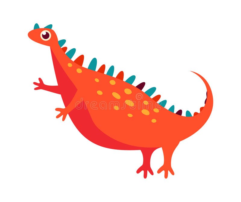 Funny Cartoon Dinosaur stock vector. Illustration of comic - 278862714