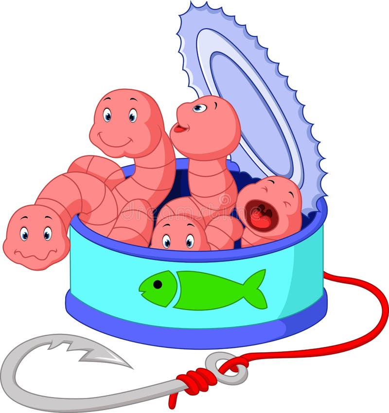 Funny cartoon earthworm stock vector. Illustration of comic - 77260765