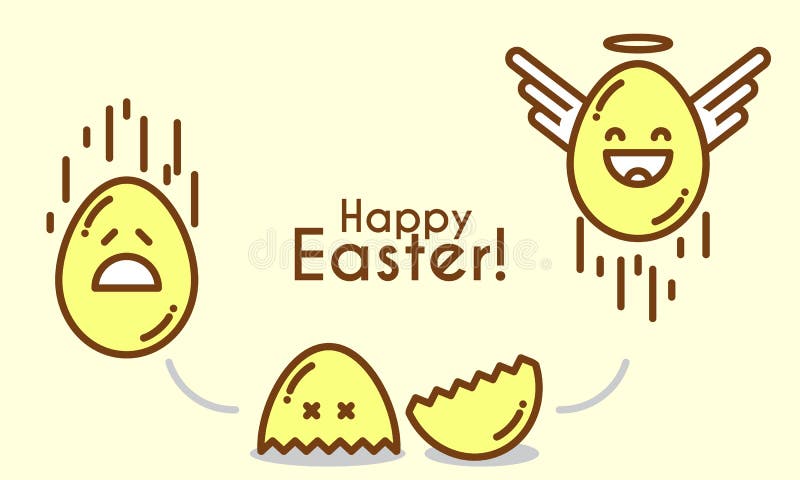 Broken the Falling Chicken Egg Stock Vector - Illustration of bird ...