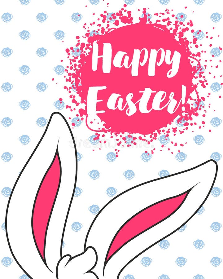 Funny Cartoon Easter Rabbit. Vector Illustration Stock Vector ...