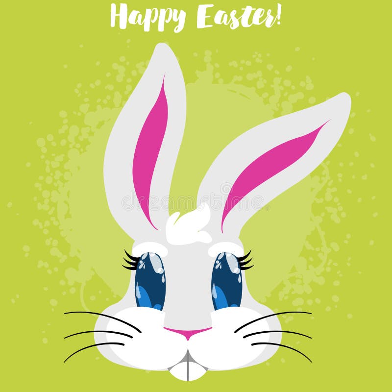 Funny Cartoon Easter Rabbit. Vector Illustration Stock Vector ...