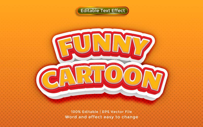 Cartoon Editable Text Effect for Illustrator Stock Illustration ...