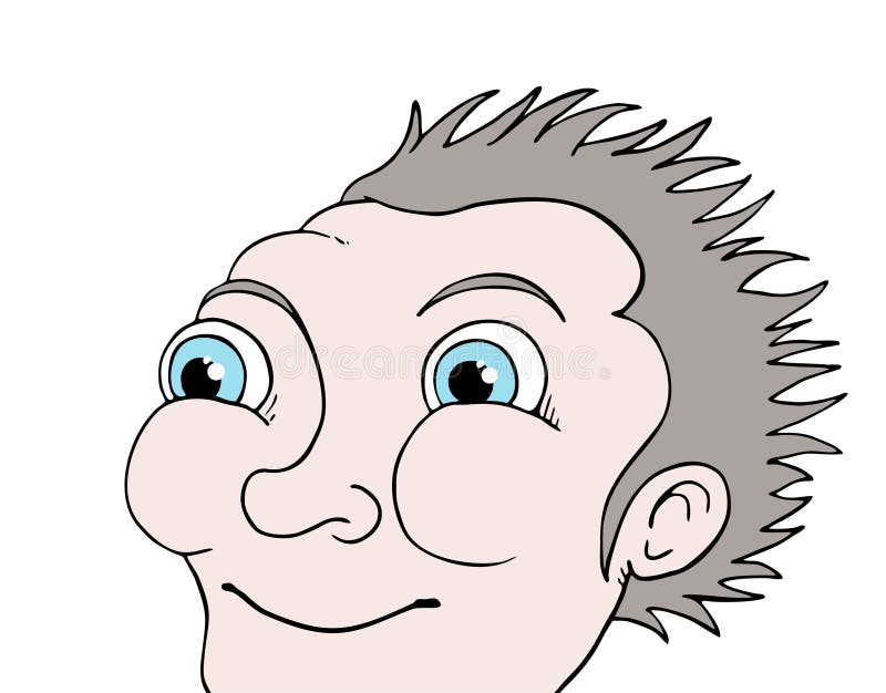 Funny cartoon face stock vector. Illustration of mouth - 284095189