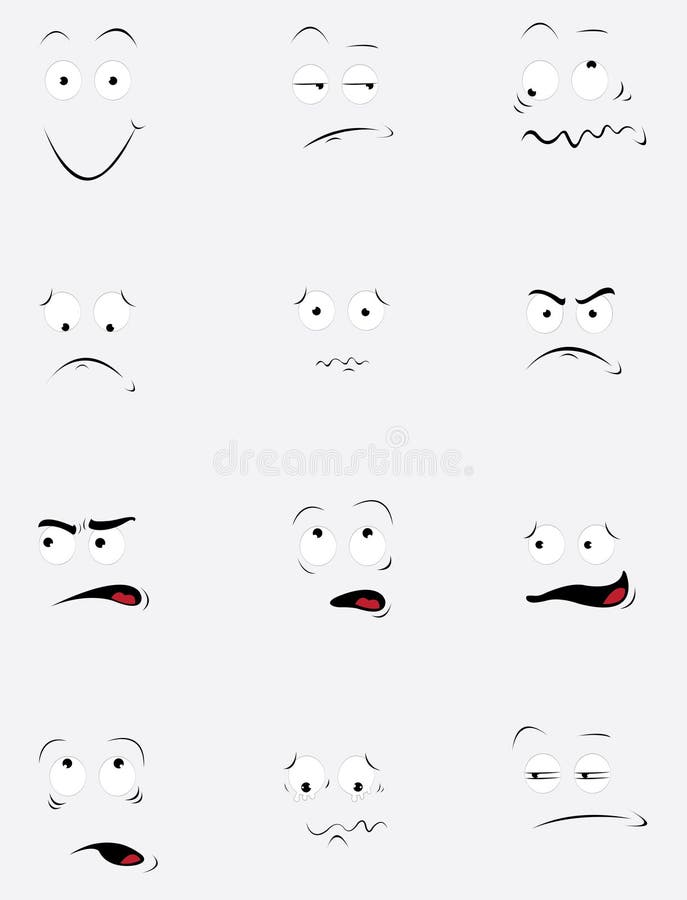 Funny Cartoon Faces Stock Illustrations – 33,559 Funny Cartoon Faces ...