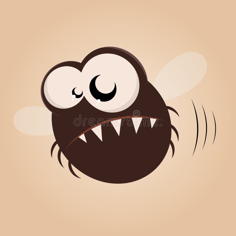 Funny cartoon fly stock vector. Illustration of comic - 28220954