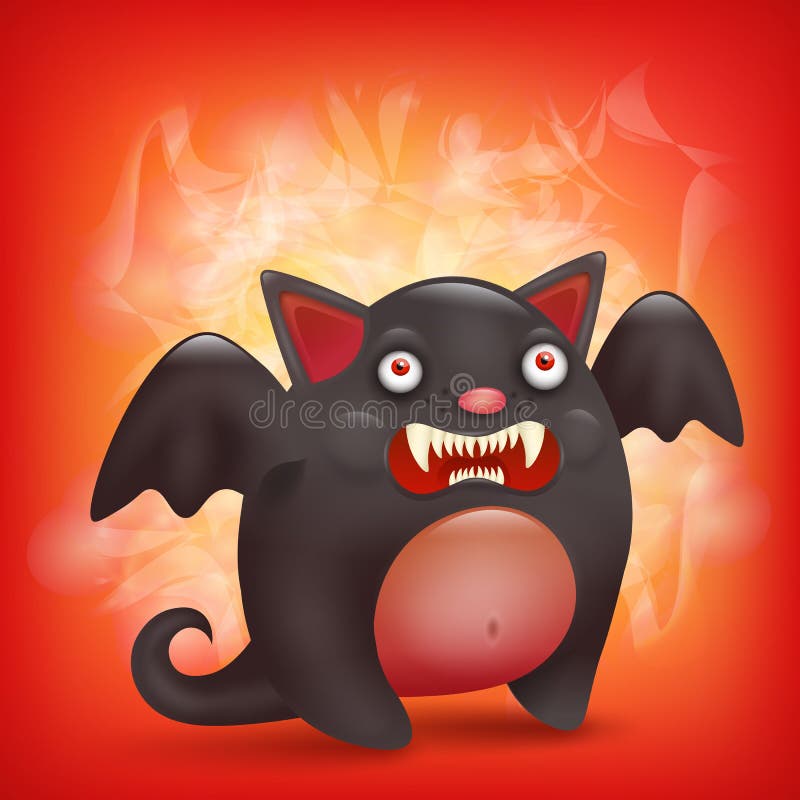 Cartoon Angry Bat stock vector. Illustration of clip - 47477920