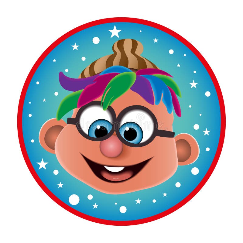 Funny Cartoon Kid, 3d Vector Illustration.Blue Background. Stock Vector ...