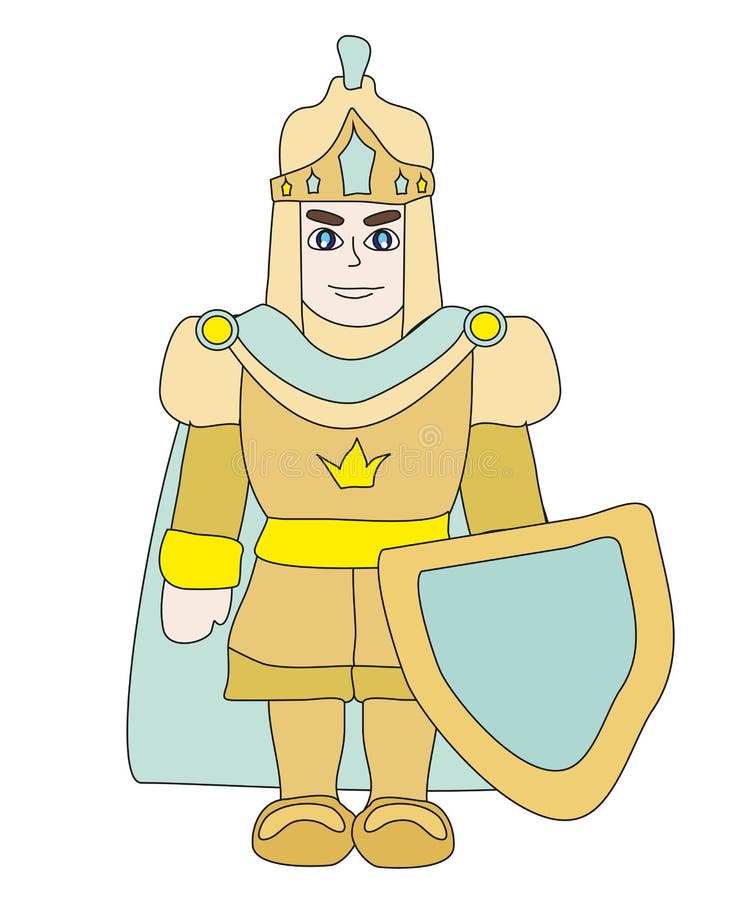 Funny cartoon knight stock vector. Illustration of childhood - 77971016
