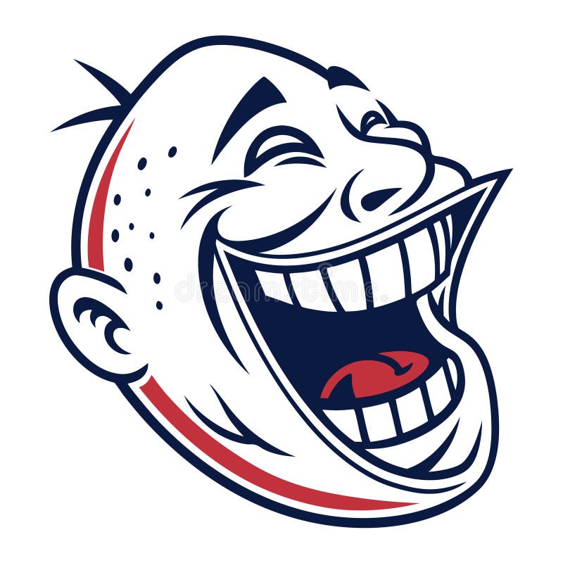 Funny Cartoon Laughing Face Illustration Stock Illustration ...