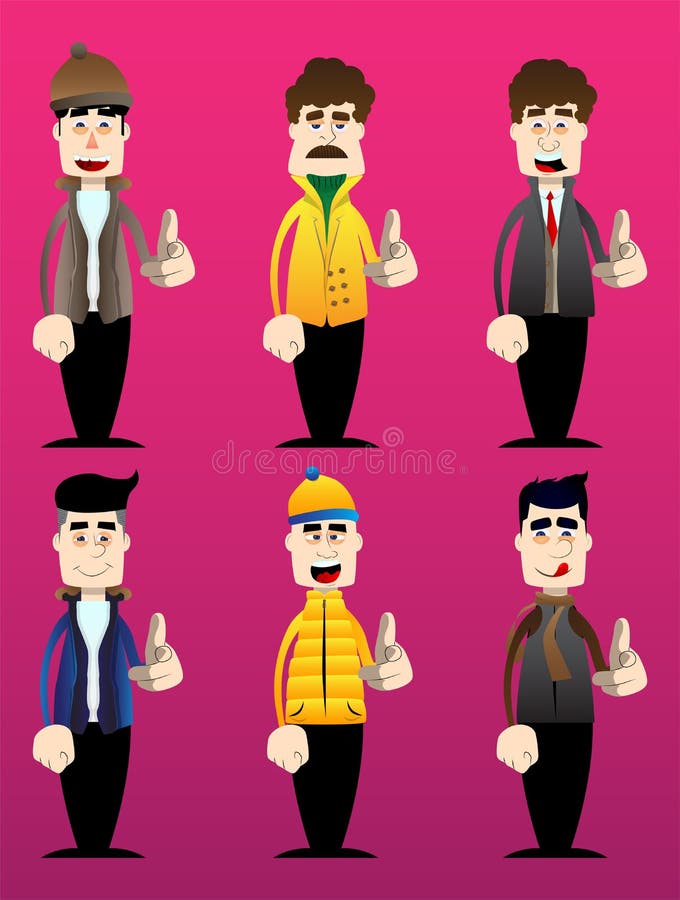 Man Dressed for Winter Pointing at the Viewer with His Hand. Stock ...