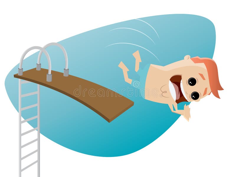 Funny Cartoon Man Springboard Stock Illustrations – 10 Funny Cartoon ...