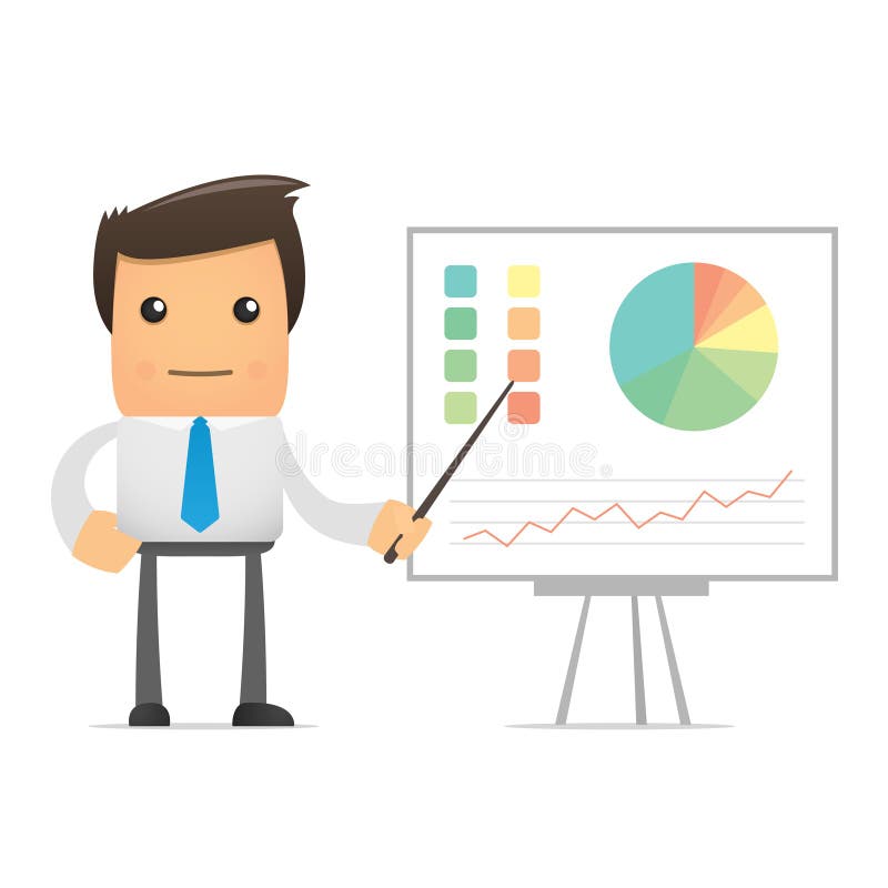 Funny cartoon manager stock vector. Illustration of business - 18000722