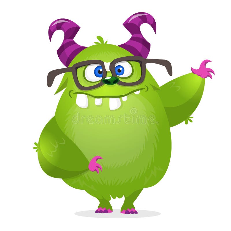 Funny Cartoon Monster. Vector Monster Illustration Stock Vector ...