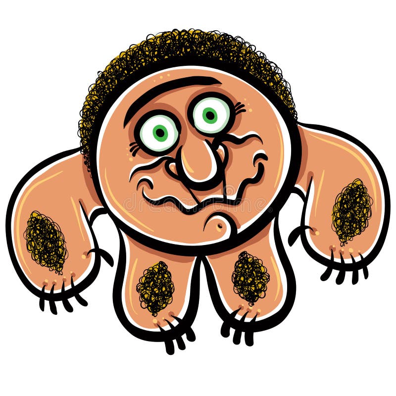Funny cartoon monster. stock vector. Illustration of disorientated ...