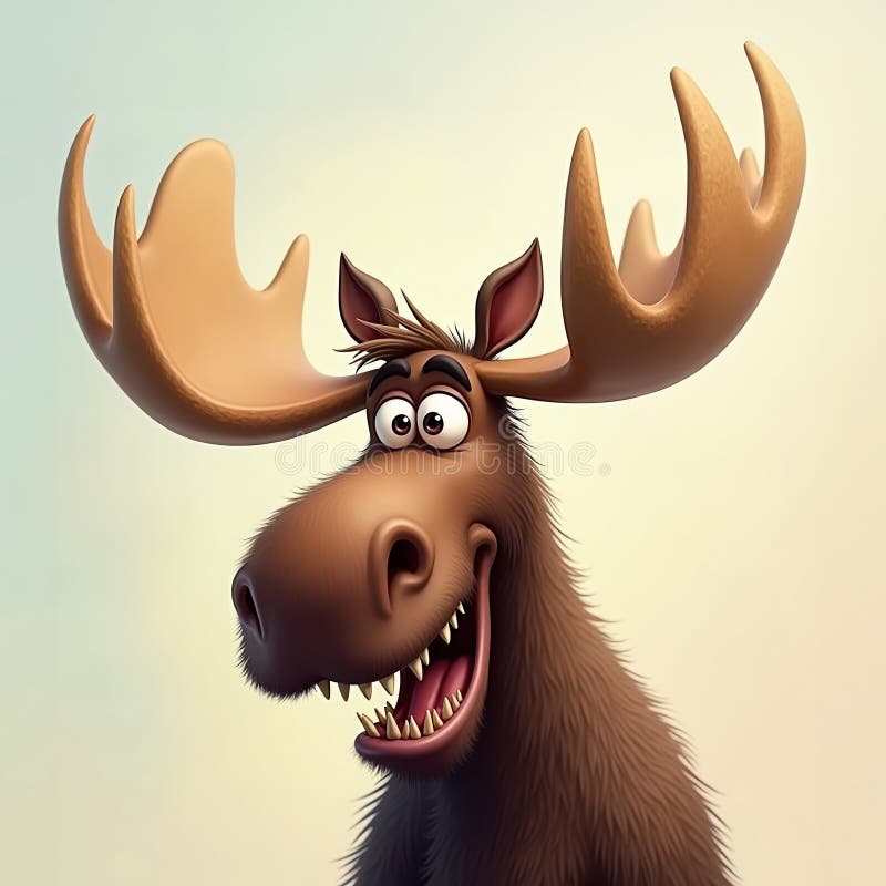Cartoon Moose Face Funny Moose SVG Bundle, Moose Face SVG Files