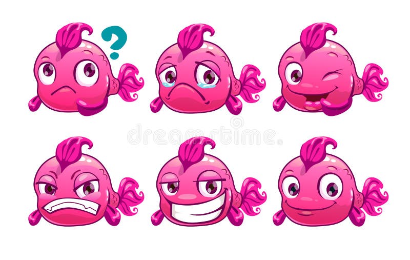 Funny cartoon faces stock illustration. Illustration of cute - 56723439