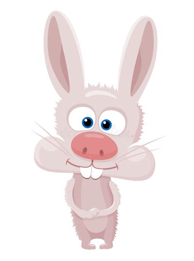Funny cartoon rabbit stock vector. Illustration of nice - 25645645