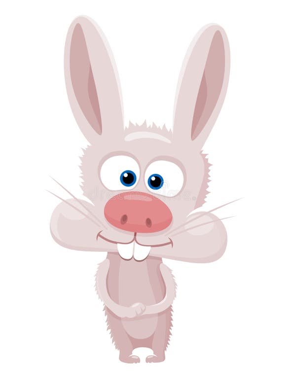 Funny cartoon rabbit stock vector. Illustration of nice - 25645645