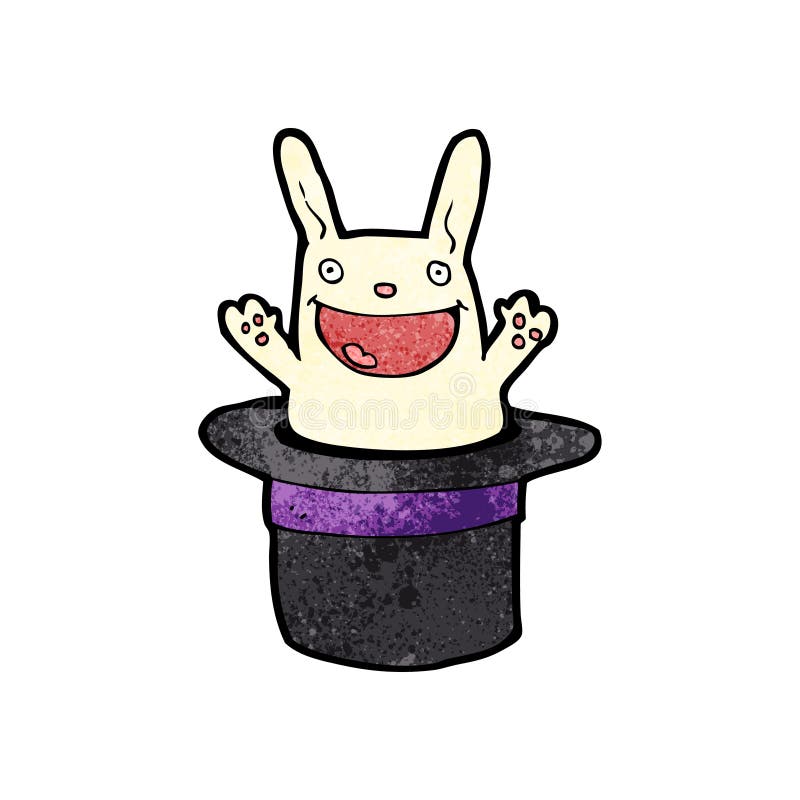 Funny Cartoon Rabbit in Hat Stock Vector - Illustration of clip ...