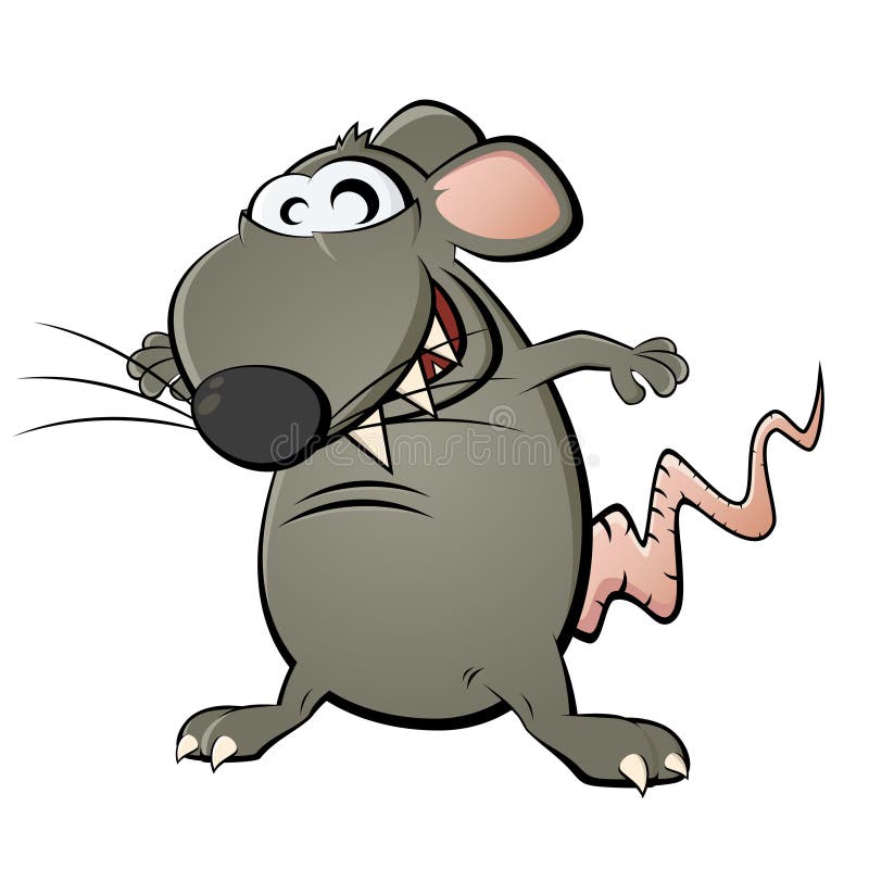 Funny cartoon rat stock vector. Illustration of grey - 24778021