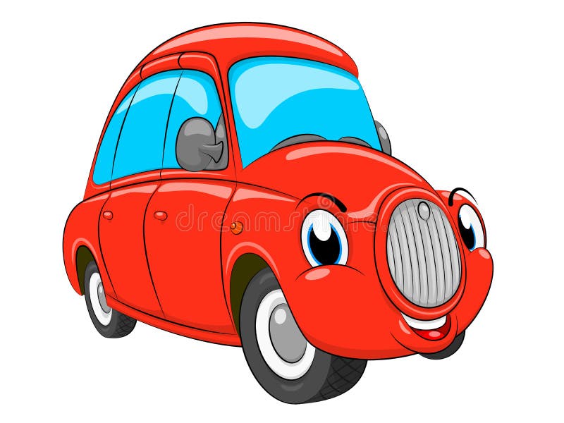 Cartoon Red Car. a Race Car on a White Background Stock Vector ...