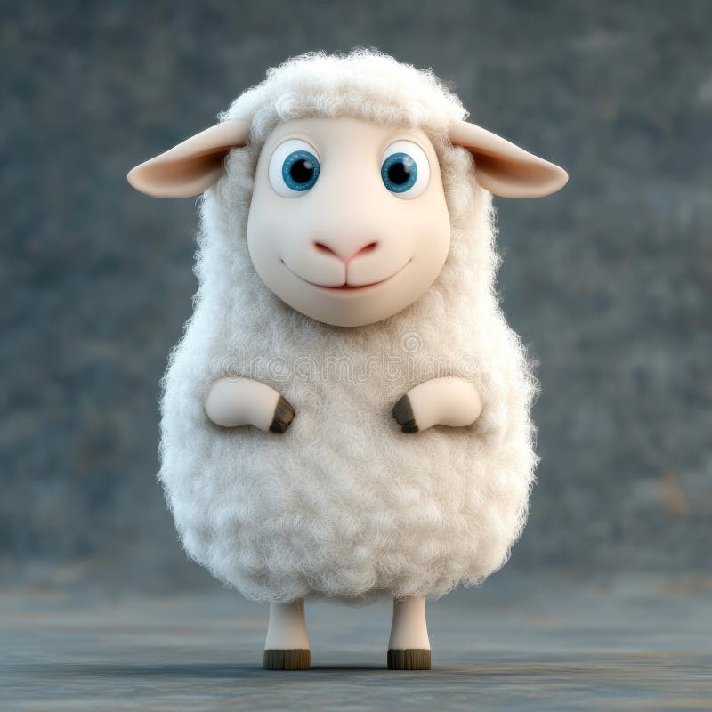 Funny cartoon sheep stock illustration. Illustration of easter - 354820971