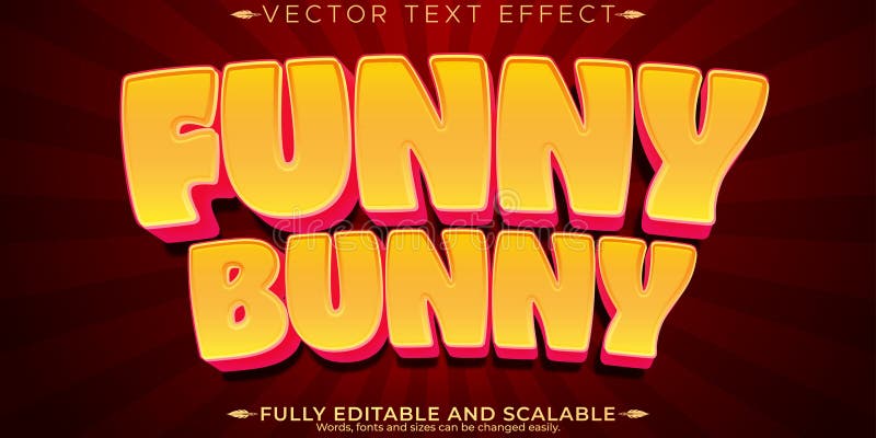 Funny Cartoon Text Effect, Editable Joyful and Kids Text Style Stock ...