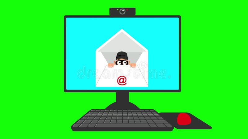 Cartoon Animation of a Scammer Phishing Email Stock Video - Video of ...