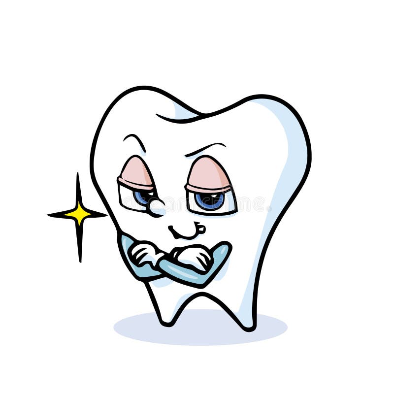 Funny cartoon tooth stock vector. Illustration of isolated - 28783375