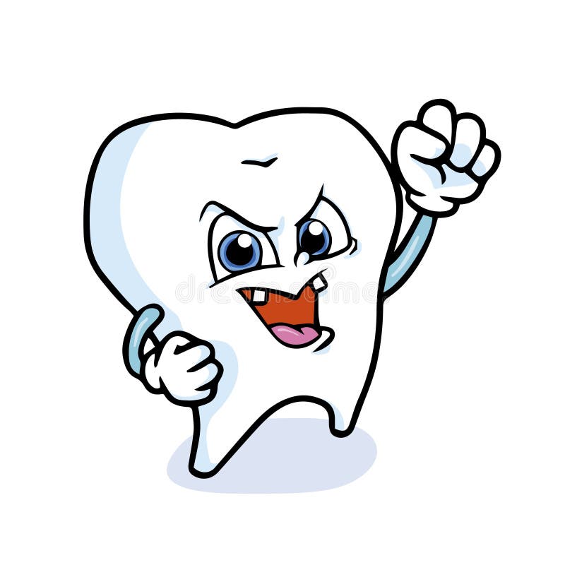 Funny cartoon tooth stock vector. Illustration of cutout - 28783330