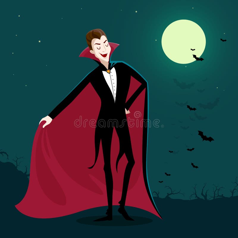 Funny Cartoon Vampire stock illustration. Illustration of fantasy ...