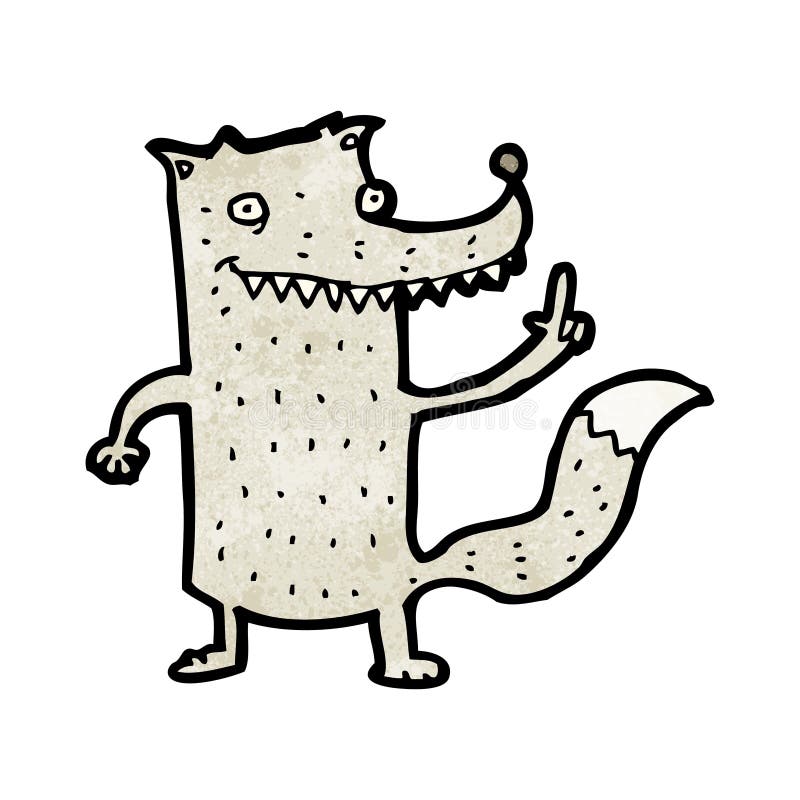 Funny cartoon wolf stock vector. Illustration of animals - 38065439