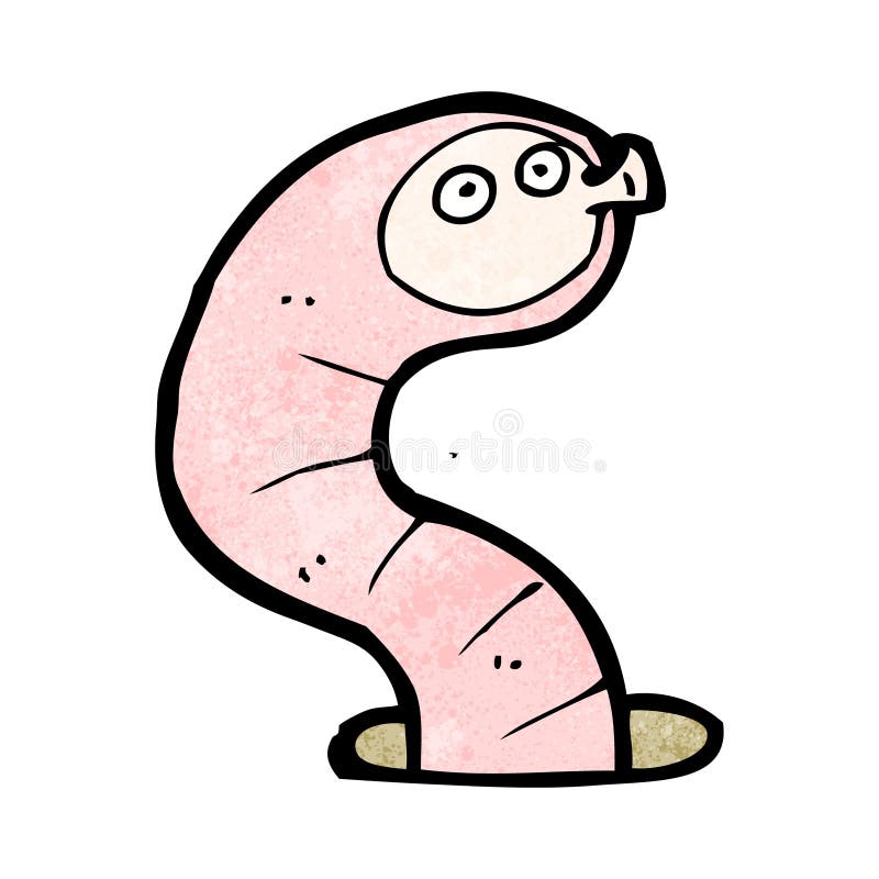 Funny cartoon worm stock illustration. Illustration of cute - 38071447