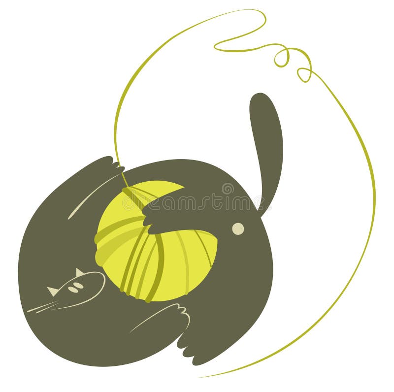 Cat Wool Vector Logo Silhouette Stock Illustrations – 173 Cat Wool ...