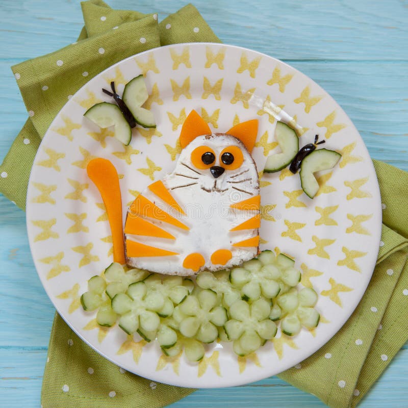 Funny cat cheese sandwich stock photo. Image of snack - 98747052