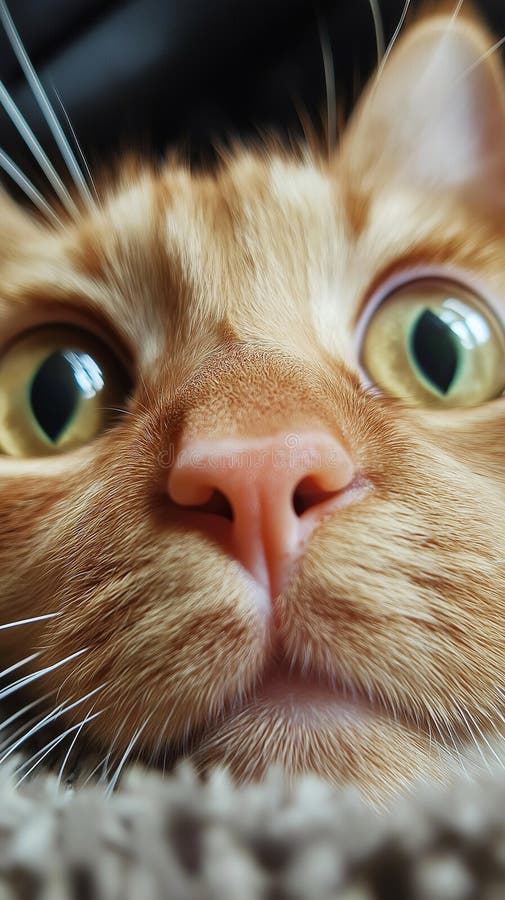 Funny Cat Portrait. Surprised Shocked Cat with Wide Eyes Looking at ...