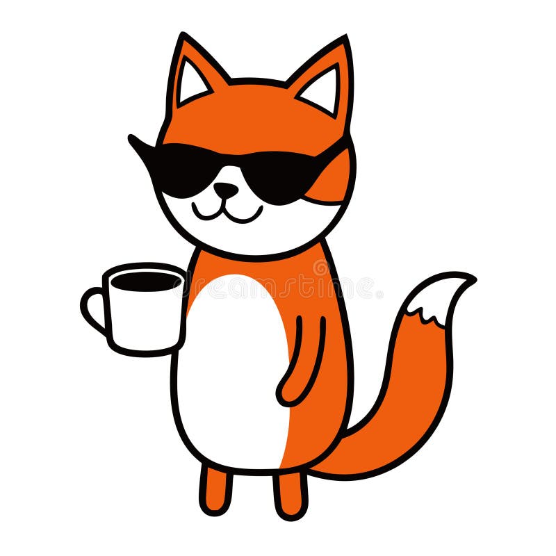 Funny Cat Vector Art Illustration Stock Vector - Illustration of ...
