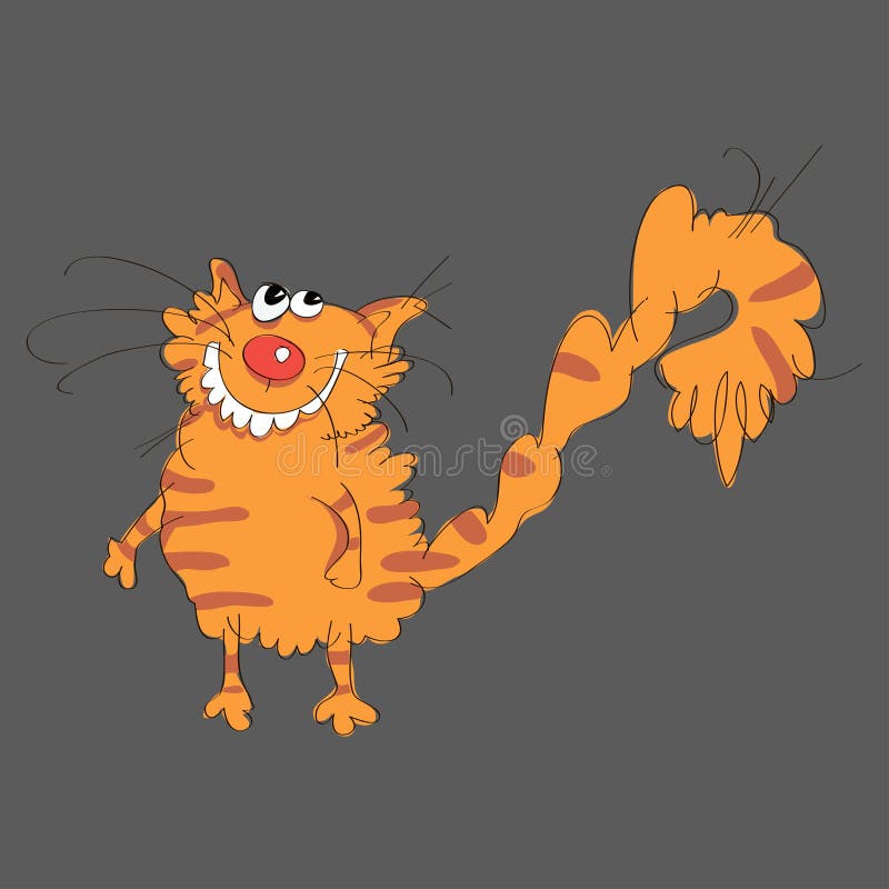 Funny cat vector. stock vector. Illustration of design - 115478714