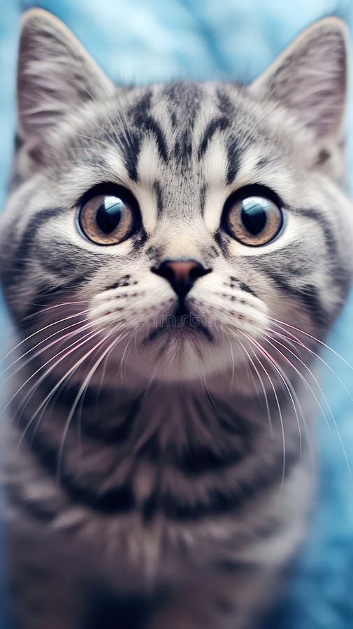 Funny Cat Wallpapers for Android with Detailed Facial Features AI Generated Stock Illustration ...