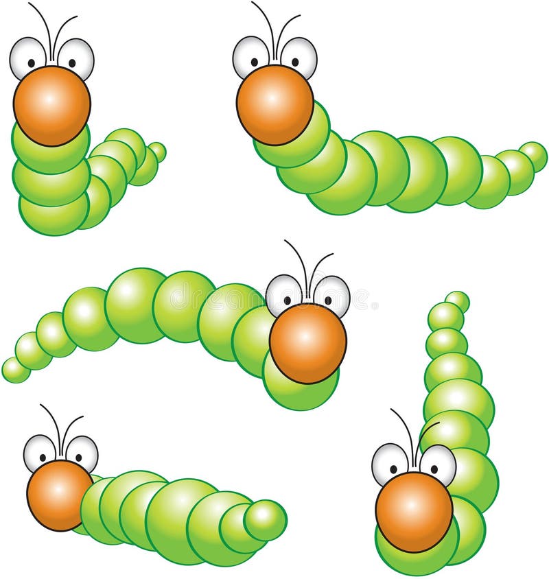 Funny caterpillar stock vector. Illustration of animal - 21912960