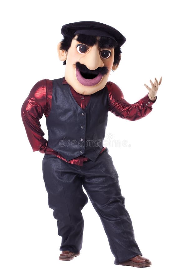 Funny Caucasian Man Posing in Mascot Costume Stock Photo - Image of ...