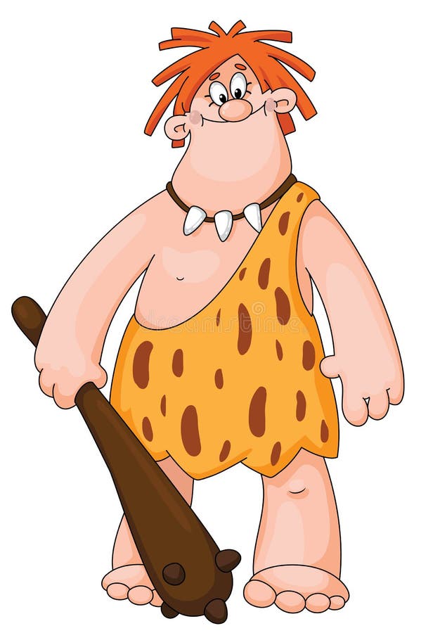 Funny caveman stock vector. Illustration of male, caveman - 18475900