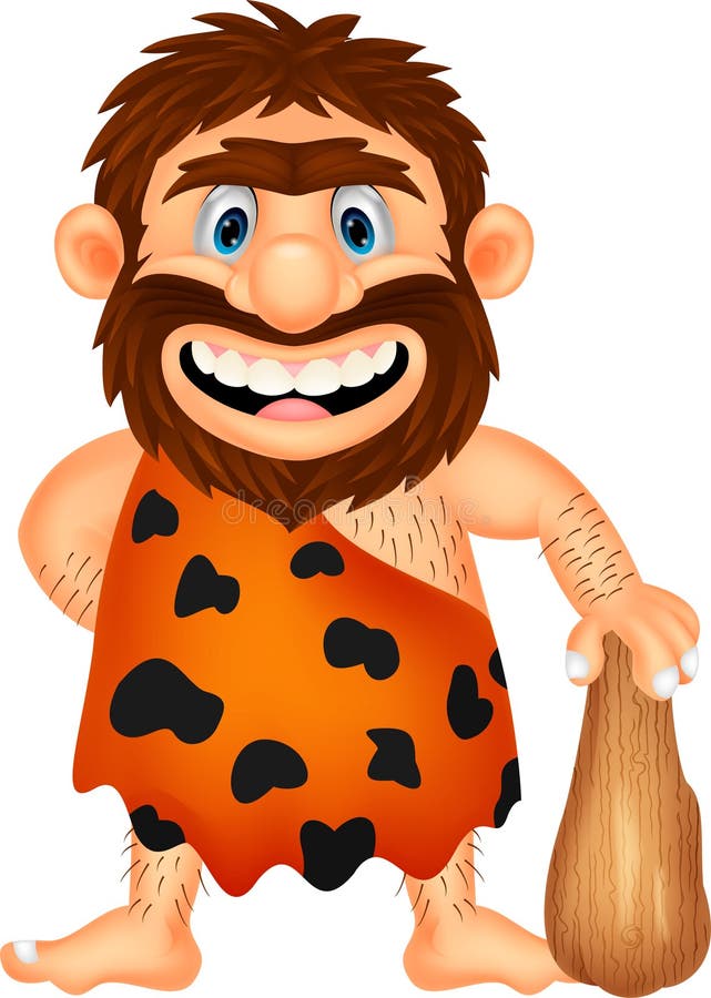 Caveman drawing on a wall stock illustration. Illustration of artist ...