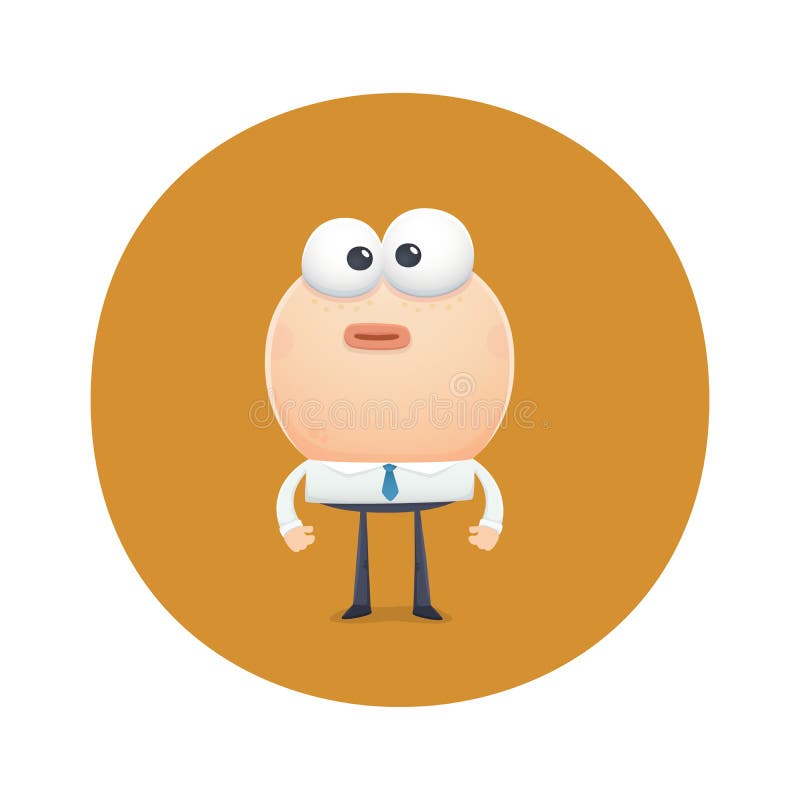 Funny Character with Calm Emotions Stock Illustration - Illustration of ...