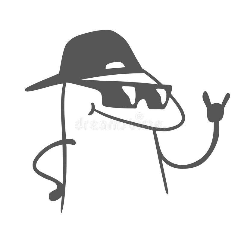 Funny character design stock vector. Illustration of meme - 352754689