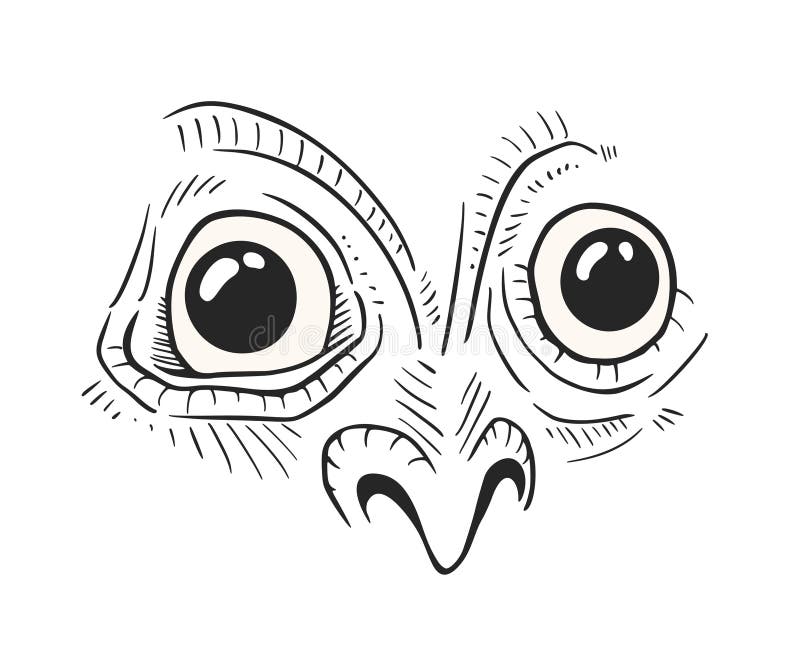 Funny character draw stock vector. Illustration of emotional - 327580818